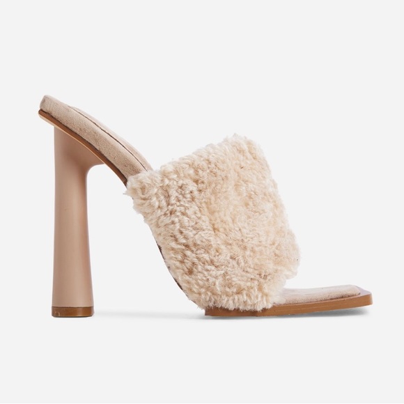 EGO | Shoes | Ego Sunny Square Toe Mule Heel Cream Size 9 Nib | Poshmark